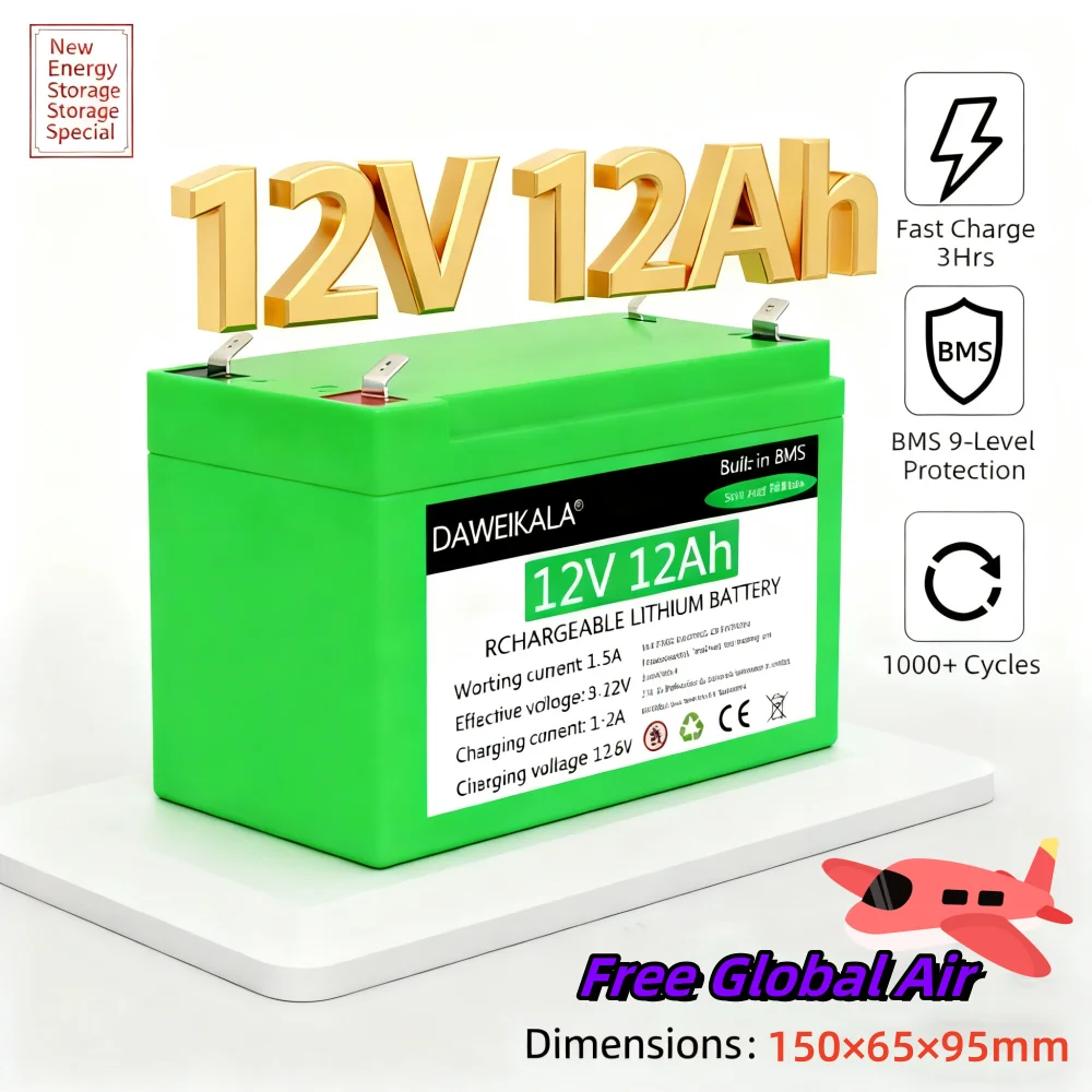 12V 12Ah 18650 Rechargeable Lithium Battery Pack | Solar Energy Storage ...