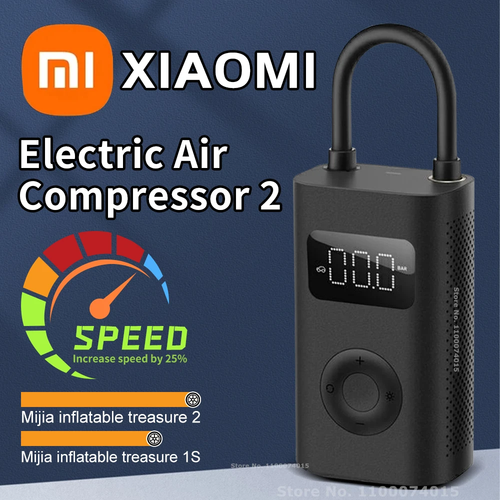 Xiaomi Mijia Electric Air Pump 2 Portable Air Compressor 2 Tire Sensor ...