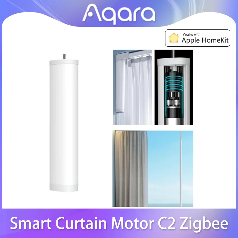 Aqara Smart Curtain Motor, Trilha Elétrica C2 Zigbee, Trilha Automática ...