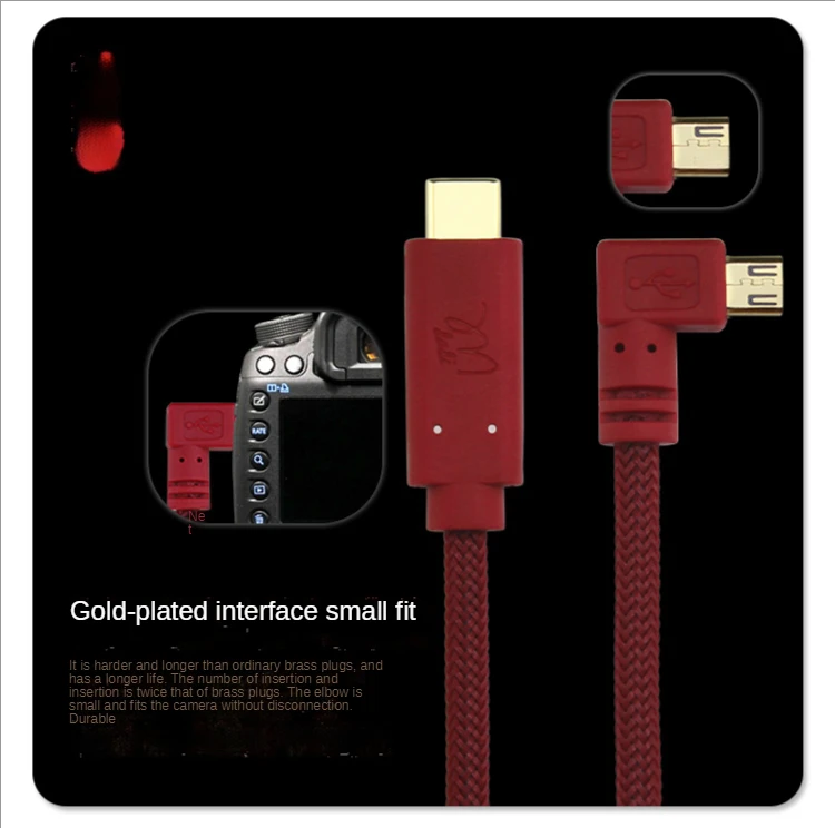 3 м 5 м USB C к Micro USB 5-контактному локте для зеркальной камеры ...