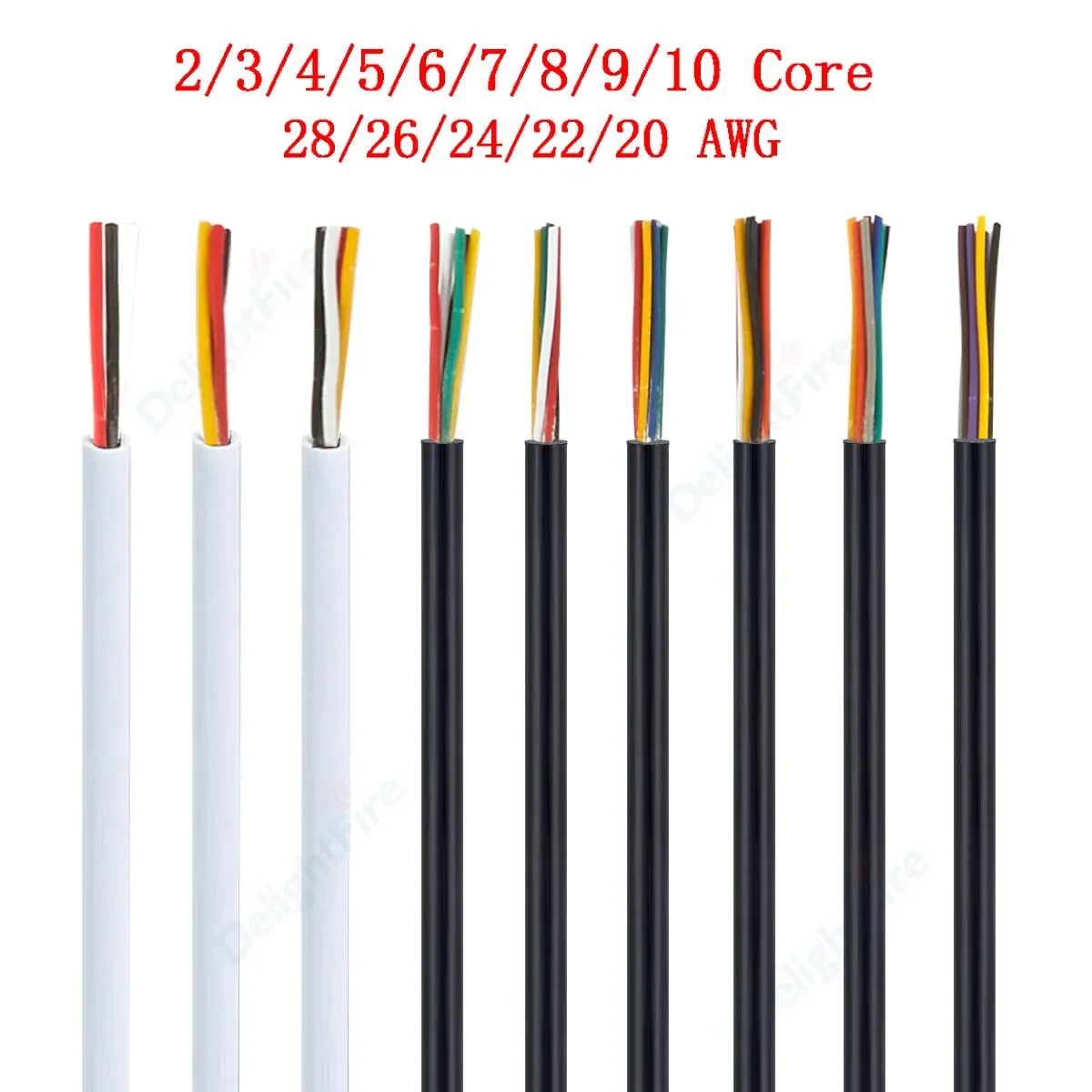 5-50m 4 Core Cable Flexible 2 5 6 7 8 9 3 Core Insulation 28 26 24 20 ...