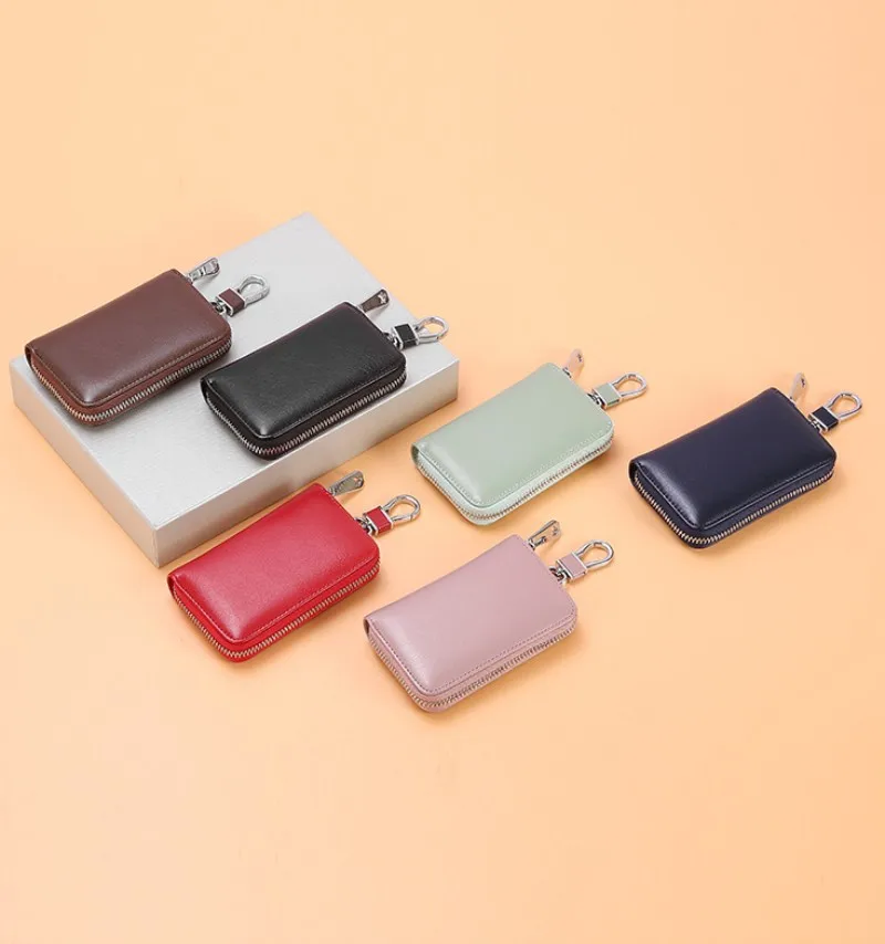 Leather-Key-Bag-With-Zipper-Men-S-Cowhide-Lock-Key-Bag-Fashion-Portable ...