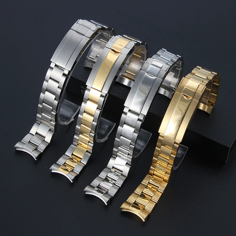 20mm-21mm-Stainless-Steel-Watch-Strap-With-Folding-Deployment-Buckle ...