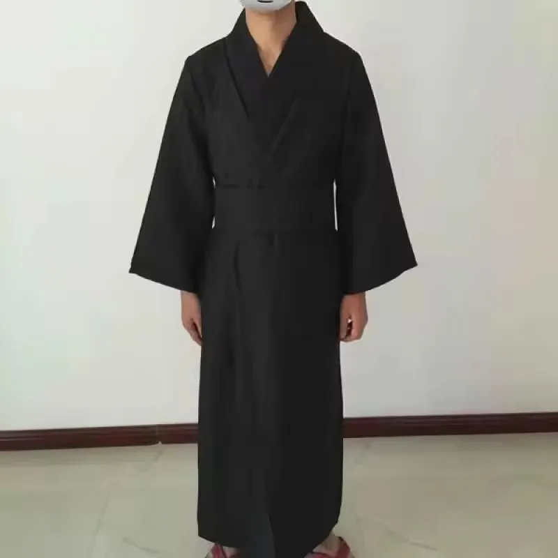 Japanese Traditional Samurai Kimono For Men Yukata Bathing Robe Hekoobi ...