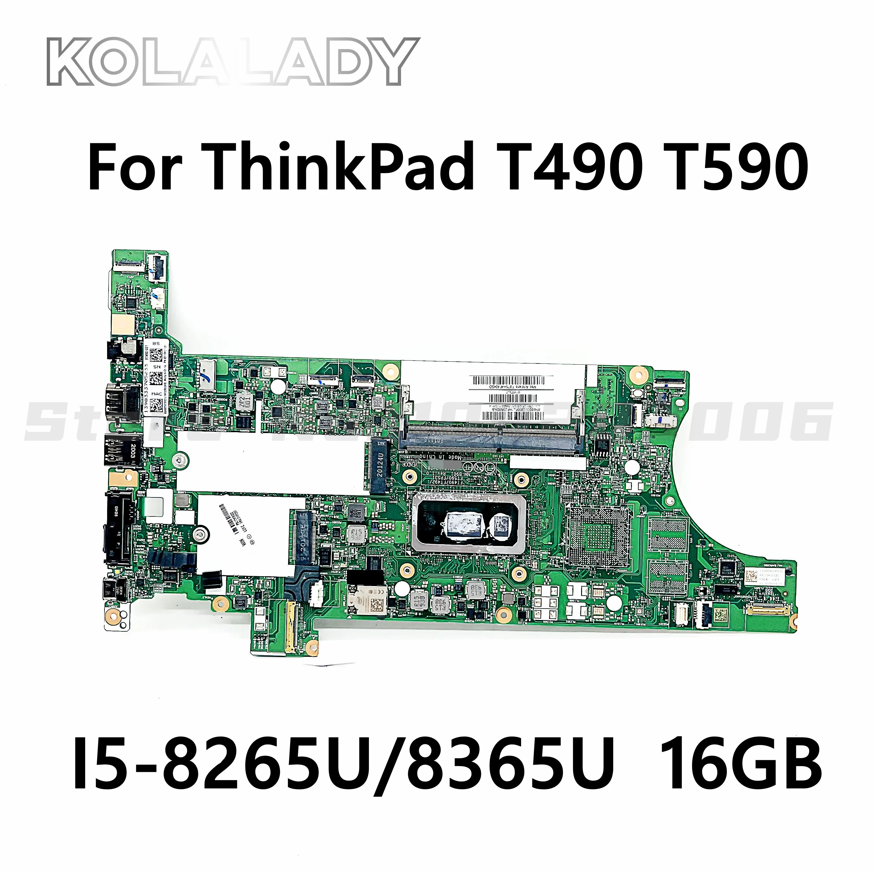 NM-B901 For Lenovo ThinkPad T490 T590 Laptop Motherboard CPU I5-8265U ...
