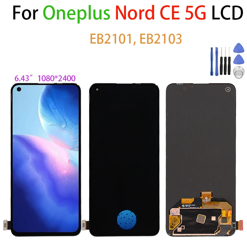 Original-AMOLED-For-OnePlus-Nord-CE-5G-EB2101-EB2103-LCD-Display-Touch-Screen-Digitizer-Assembly ...