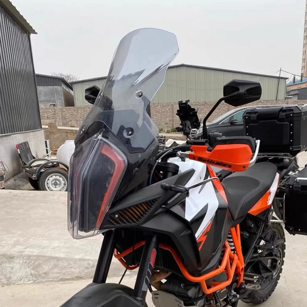 Heightened and modified motorcycle windshield windscreen transparent ...