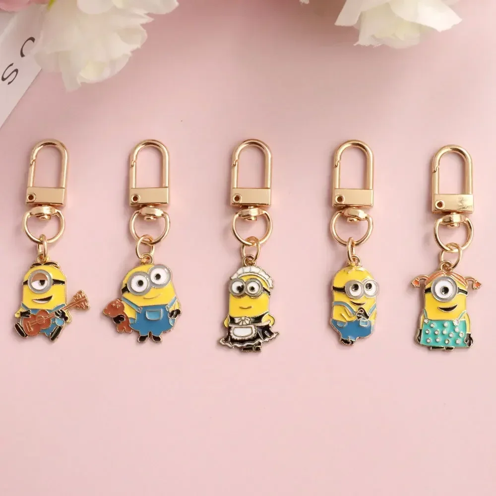 New-Minions-Kevin-Bob-Keychain-Cartoon-Toys-Model-Silicone-Pendant ...