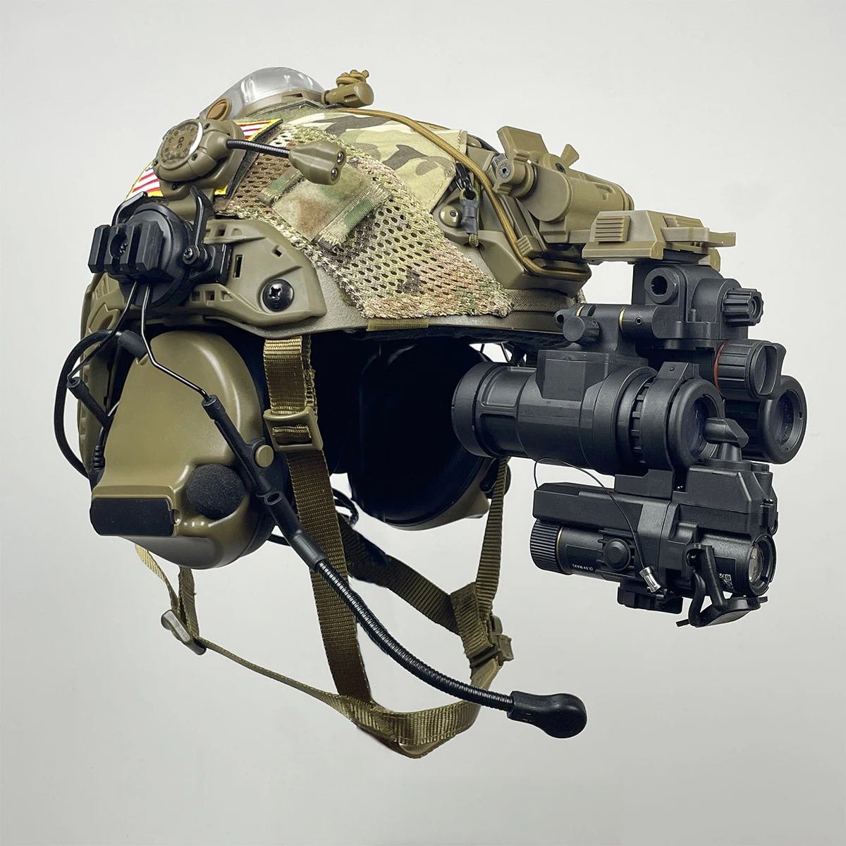 Airsoft Helmet Set with Tactical Headset Night Vision Thermal Imaging ...
