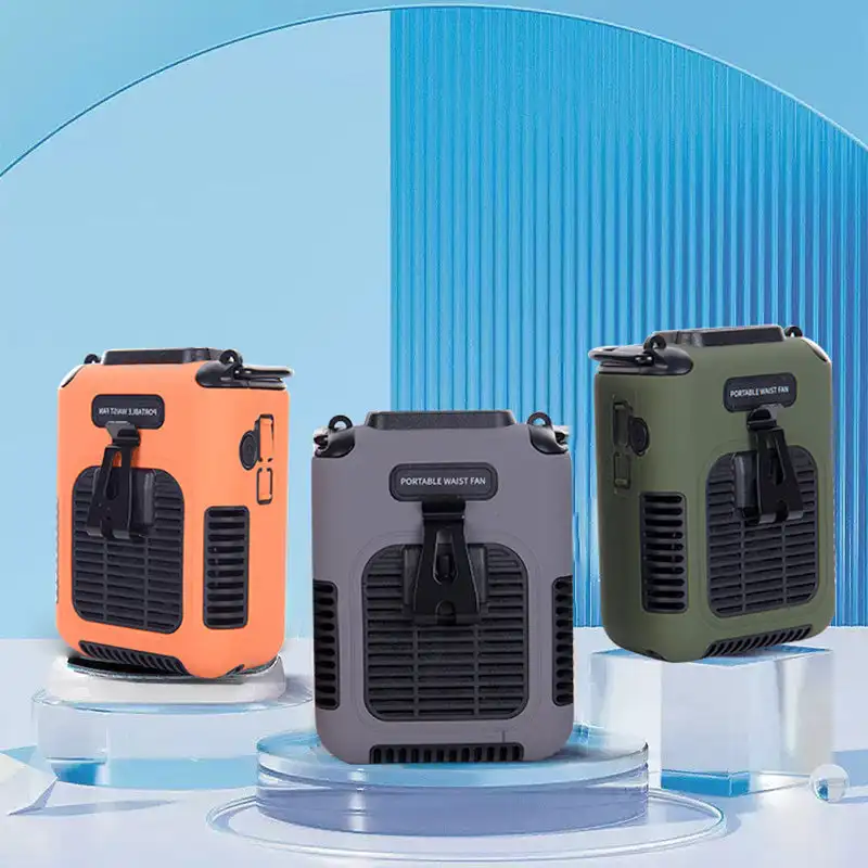 2-in-1-Mini-Fan-Power-Bank-Portable-Waist-Fan-6000-8000mAh-Portable-USB ...