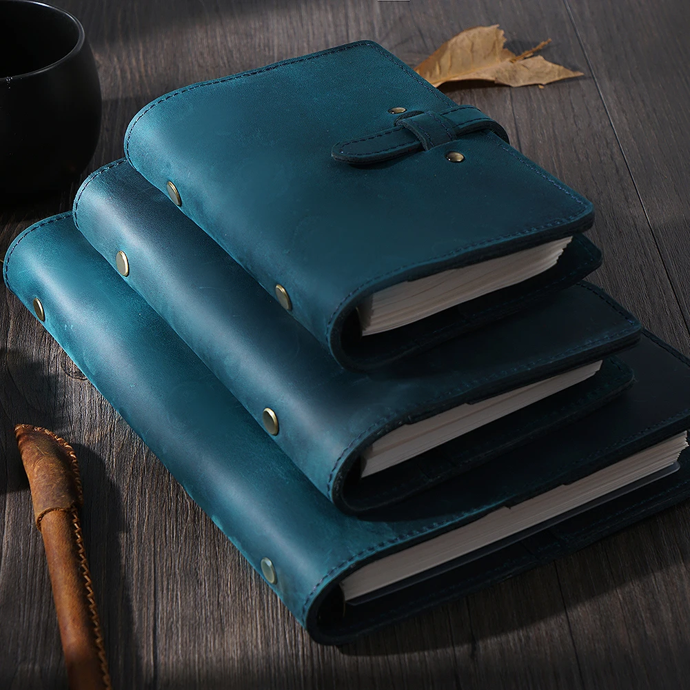 AIGUONIU 2022 Vintage Genuine Leather Notebook Diary Travel Journal ...