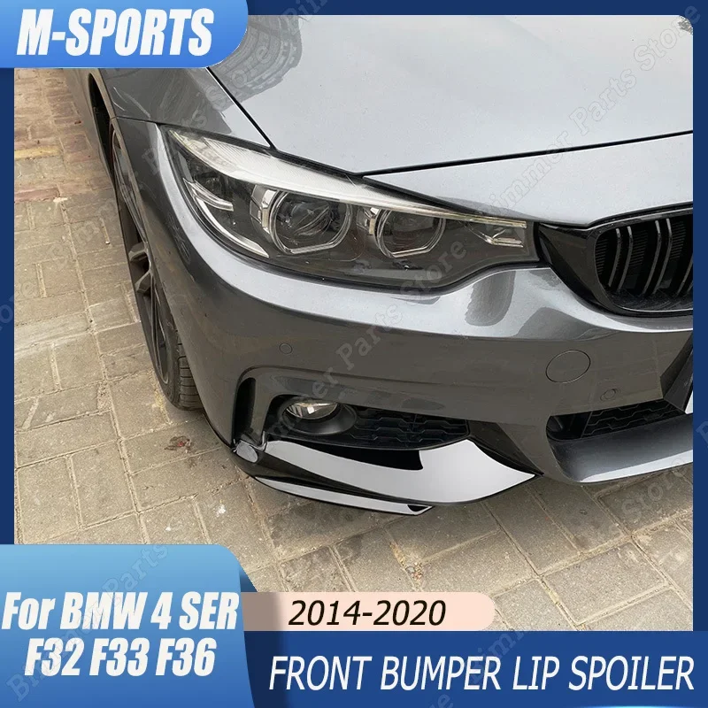 New-MP-Style-Front-Bumper-Lip-Spoiler-Splitters-For-BMW-F32-F33-F36-4 ...