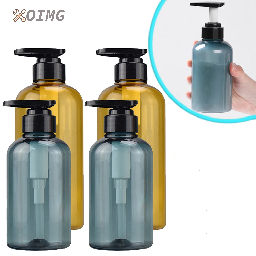 OIMG-Soap-Solution-Bottle-Kit-with-Label-Bathroom-Liquid-Refillable-Shampoo-Body-Wash-Bottle ...