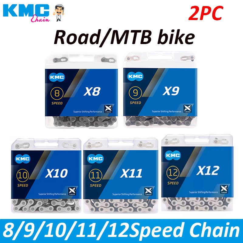 Road-Bike-and-Mountain-Bike-Chain-Bicycle-Chain-Silver-Black-MTB-8-9-10 ...