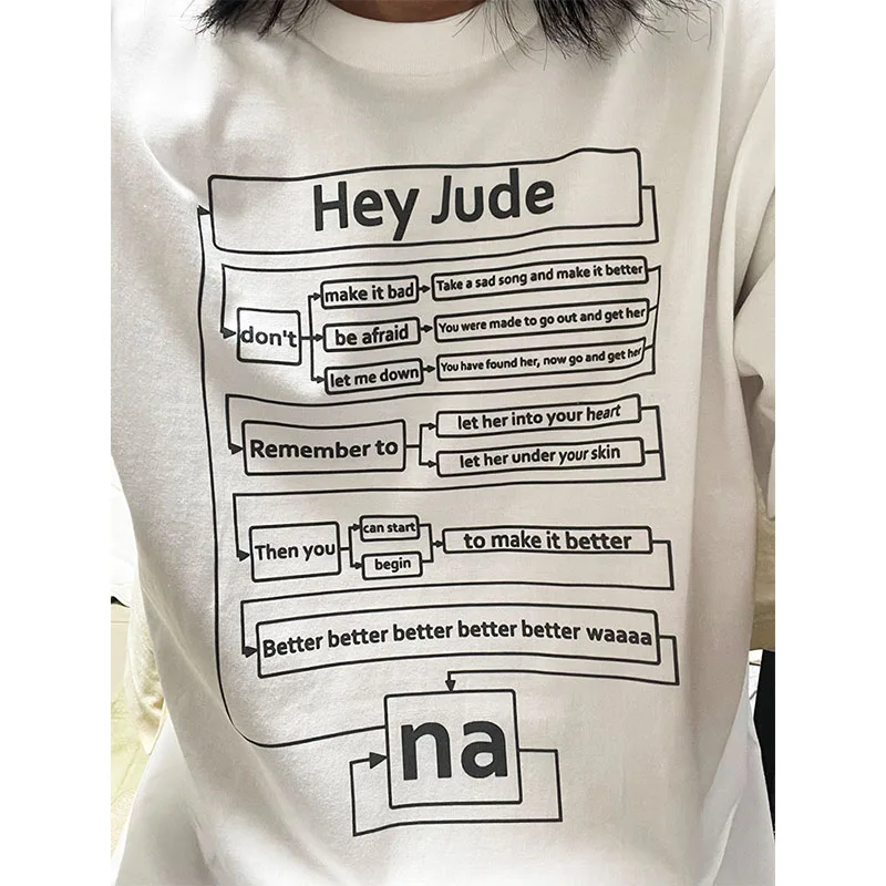 Hey-Jude-camisetas-blancas-estampadas-para-hombre-y-mujer-camisas ...