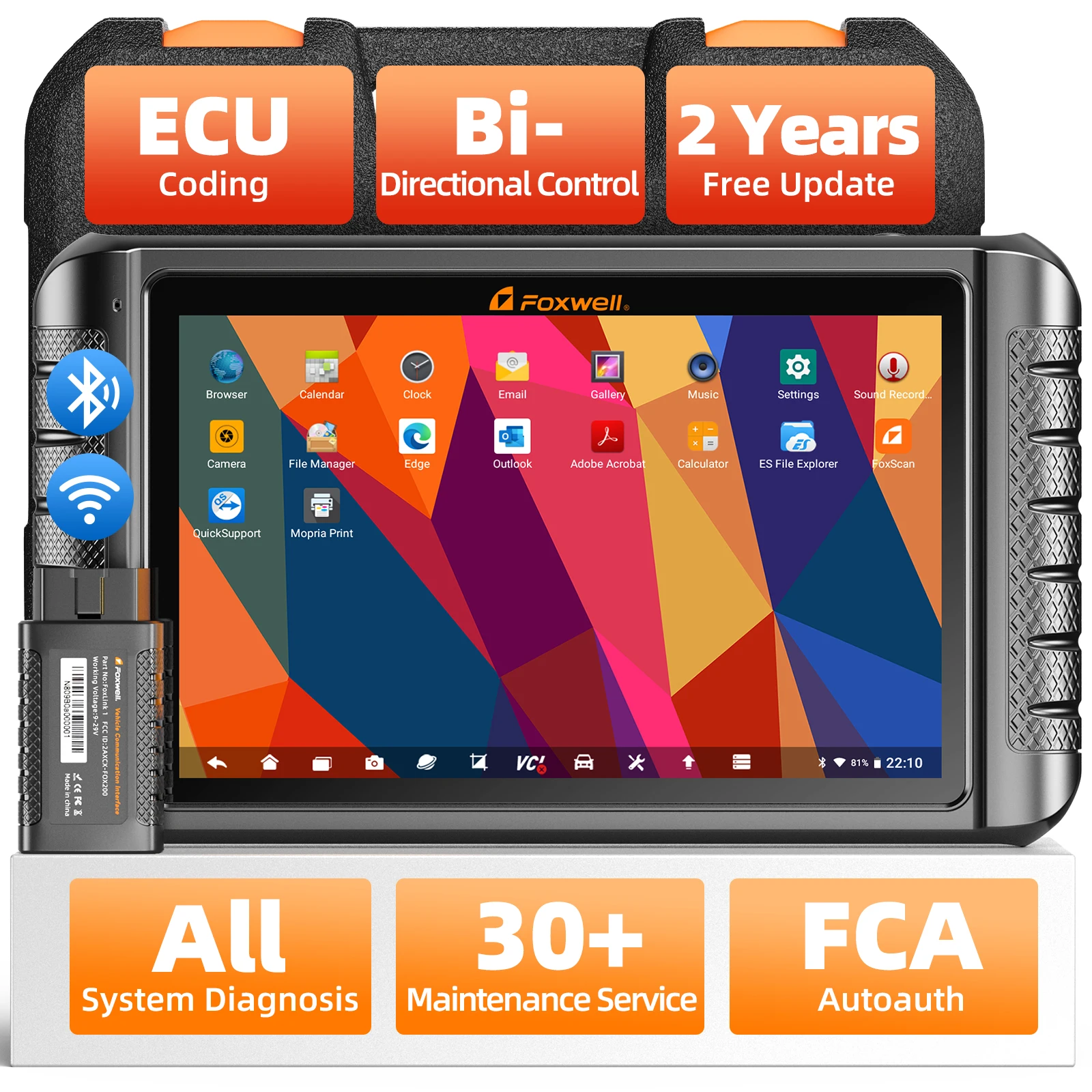 FOXWELL NT1009เครื่องมือสแกน OBD ECU การเขียนโปรแกรม Coding ระบบทั้งหมด ...