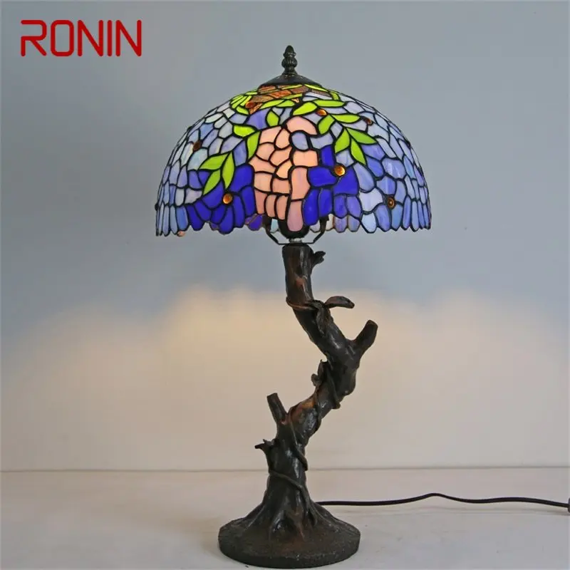 RONIN-Tiffany-Table-Lamp-Modern-Creative-Decorative-Pattern-Figure-LED ...