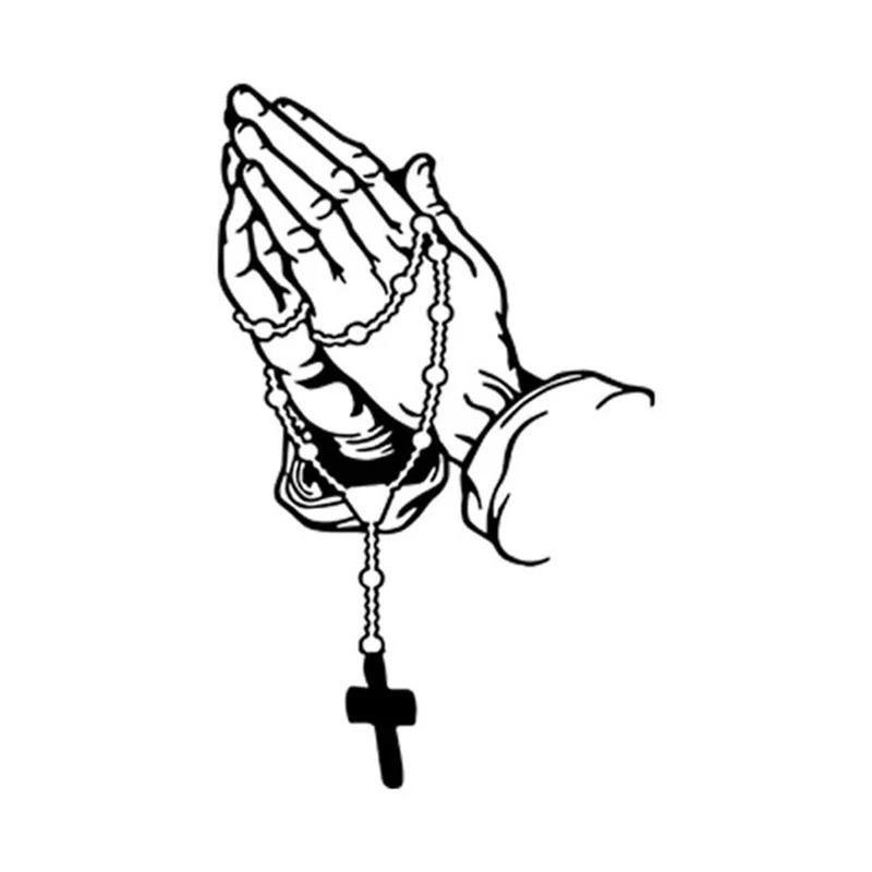 Prayer Hands With Rosary Drawings