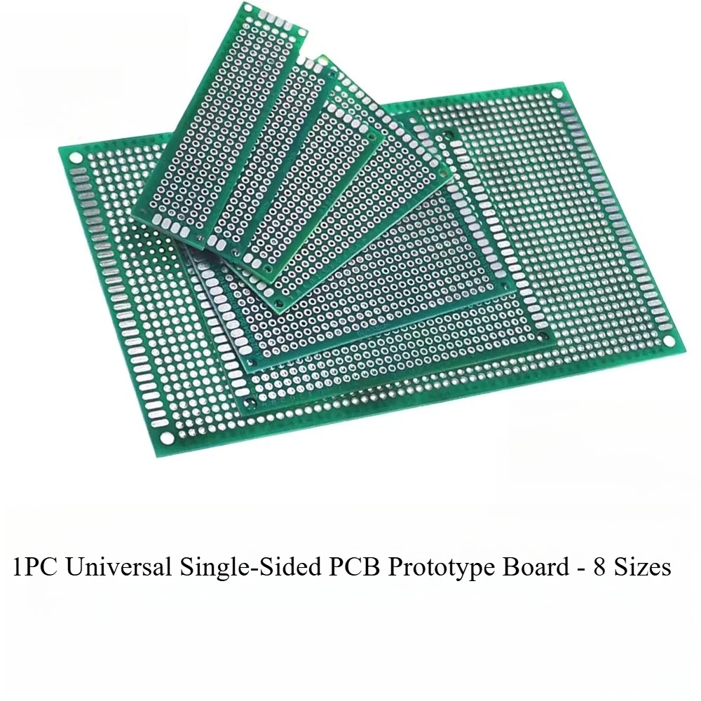 Placa protótipo pcb universal de face única, 1 peça, 5x7/2x8/6x8/4x6 ...