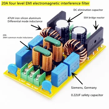 GHXAMP 10A 20A External Four Level EMI Electromagnetic Interference ...