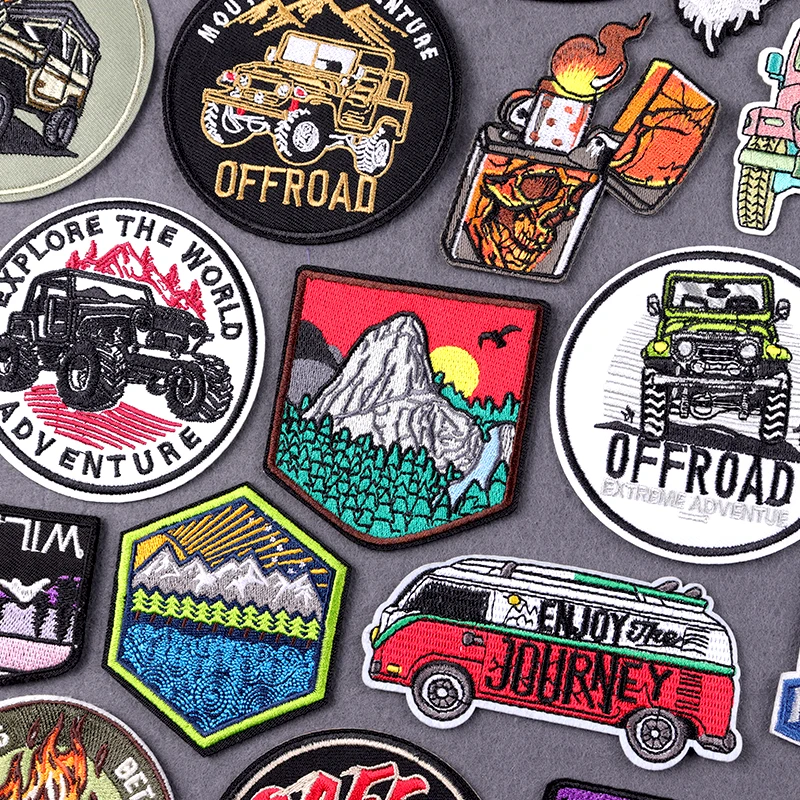 Wilderness-Outdoor-Embroidery-Patches-for-Clothing-Iron-on-Patches-on-Clothes-Camping-Adventure ...