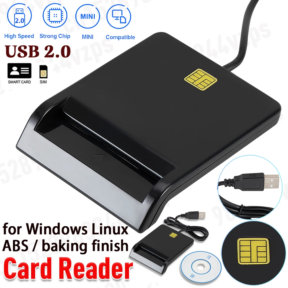USB-Card-Reader-Electronic-ID-Card-Reader-USB-2-0-Stable-Operation ...