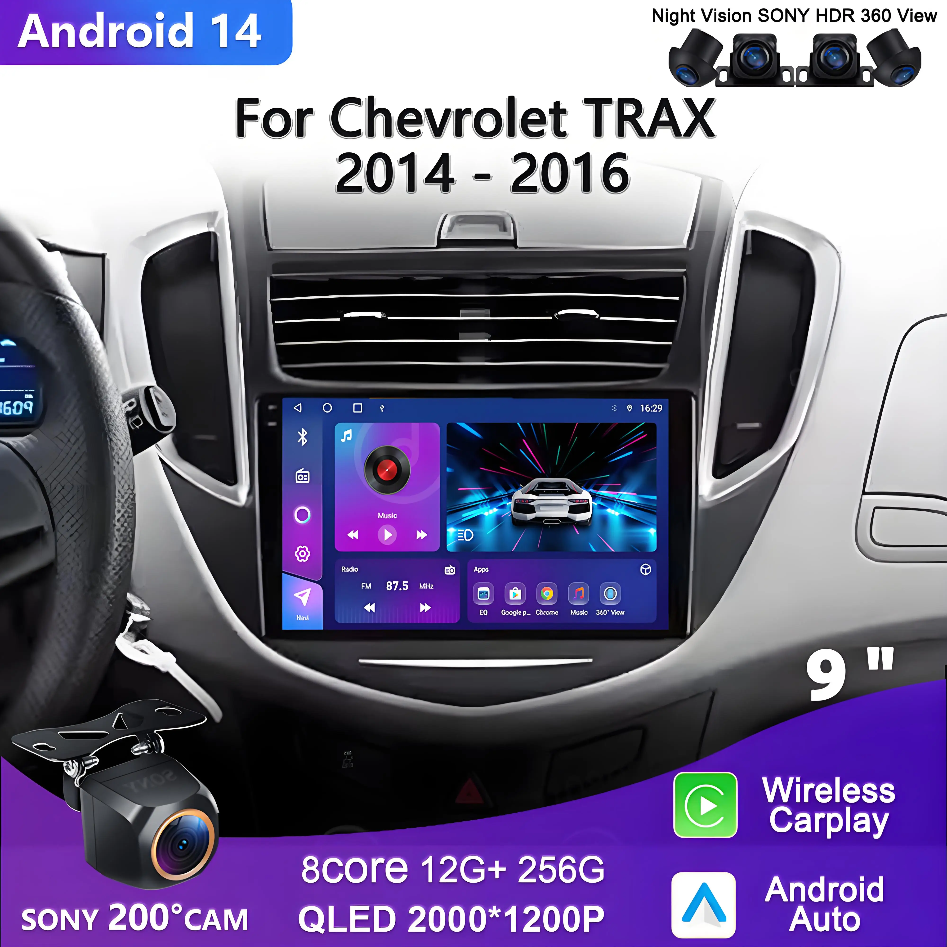 Car Radio Android 14 For Chevrolet Trax Tracker 2014 - 2018 Multimedia ...