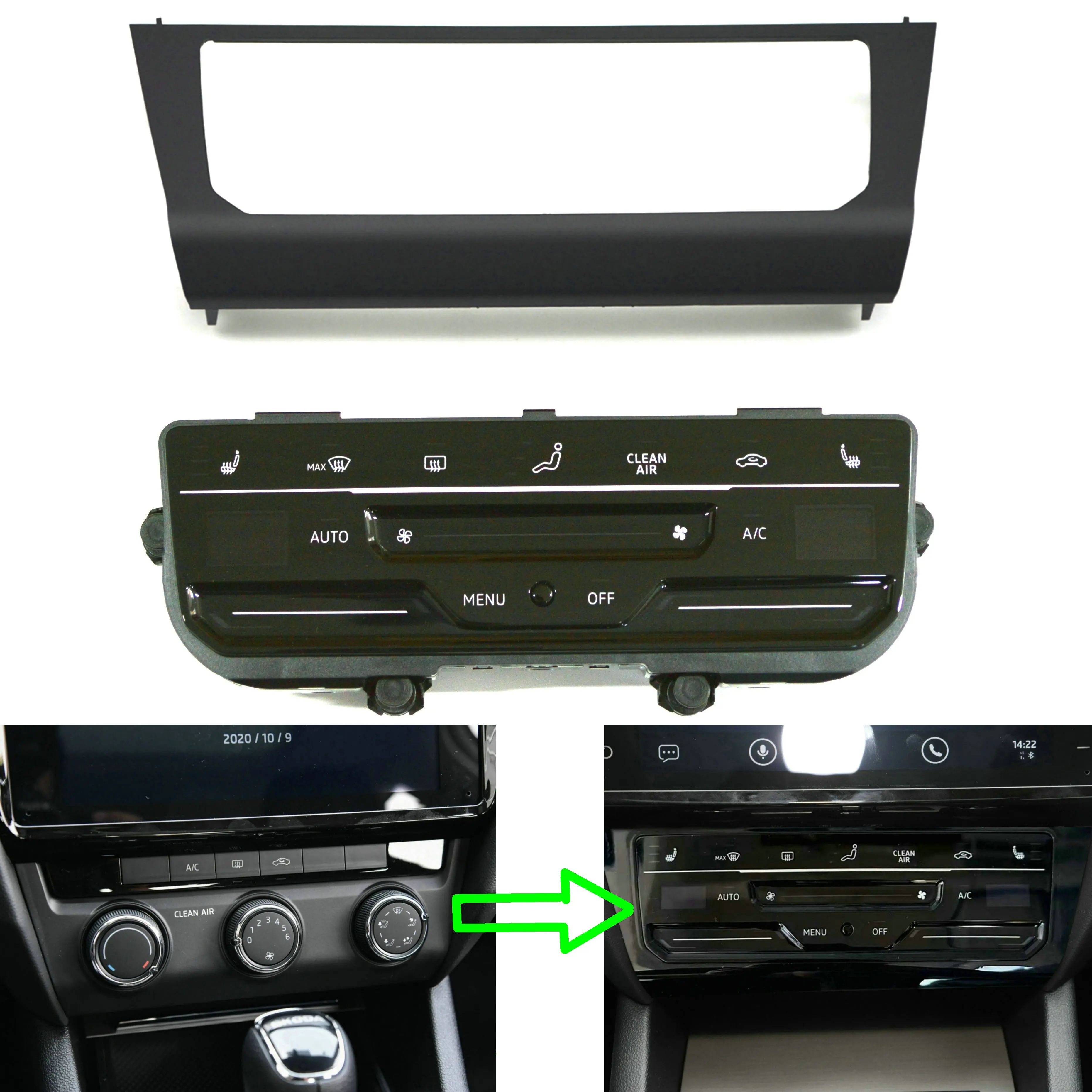 LCD touch screen automatic air conditioning panel Automatic AC ...