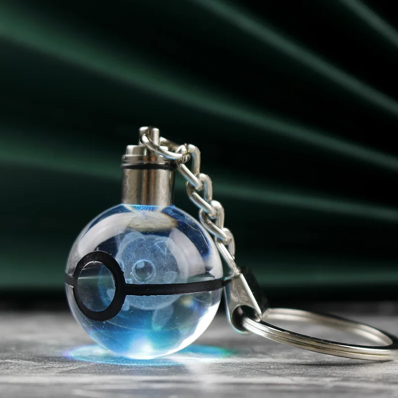Wholesale-Customized-30mm-Crystal-Pokeball-Key-Chain-with-LED-Light-for ...
