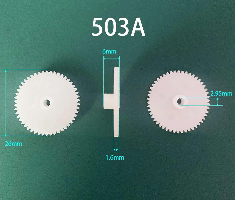 503A 0.5M 26MM Gear Modular 0.5 50 Teeth Plastic Gear Wheel Toy ...
