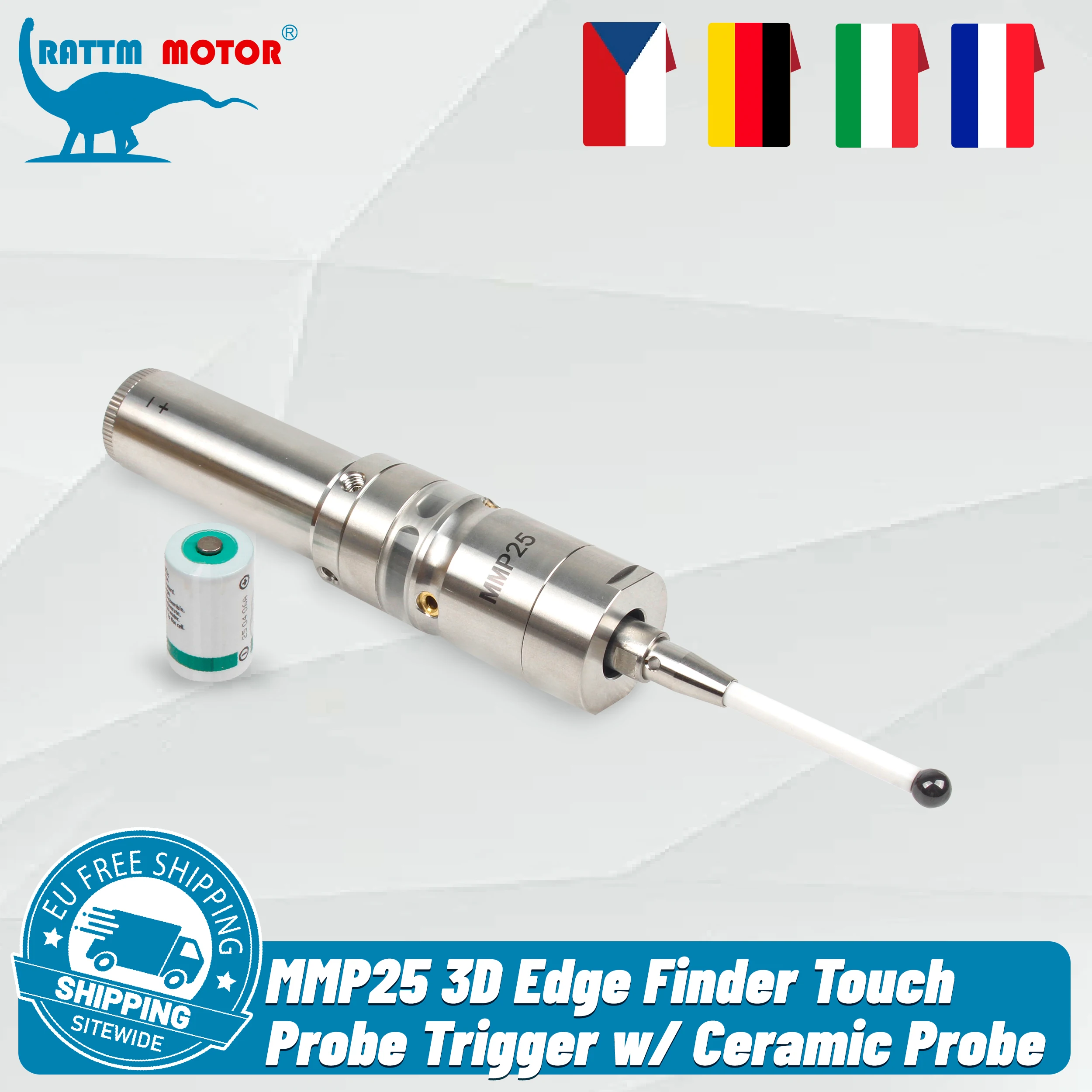 【EU Free VAT】MMP25 3D Light Edge Finder Ceramic Probe Centering Rod ...