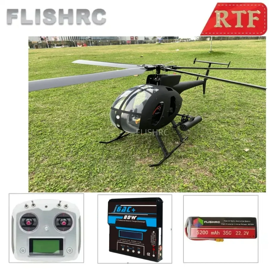 FLISHRC-Roban-AH-6-Little-Bird-500-Size-Helicopter-Scale-6CH-GPS-with ...