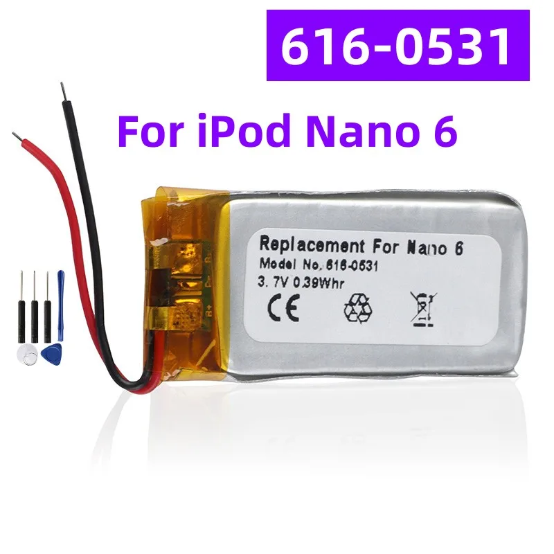 616-0531-Original-new-Replacement-Battery-For-ipod-Nano6-6G-6th ...