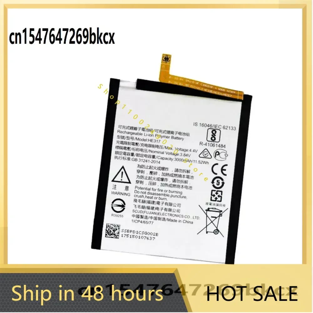 3000mAh HE316 HE317 HE335 Battery For Nokia 6 TA-1000 TA-1003 TA-1021 ...