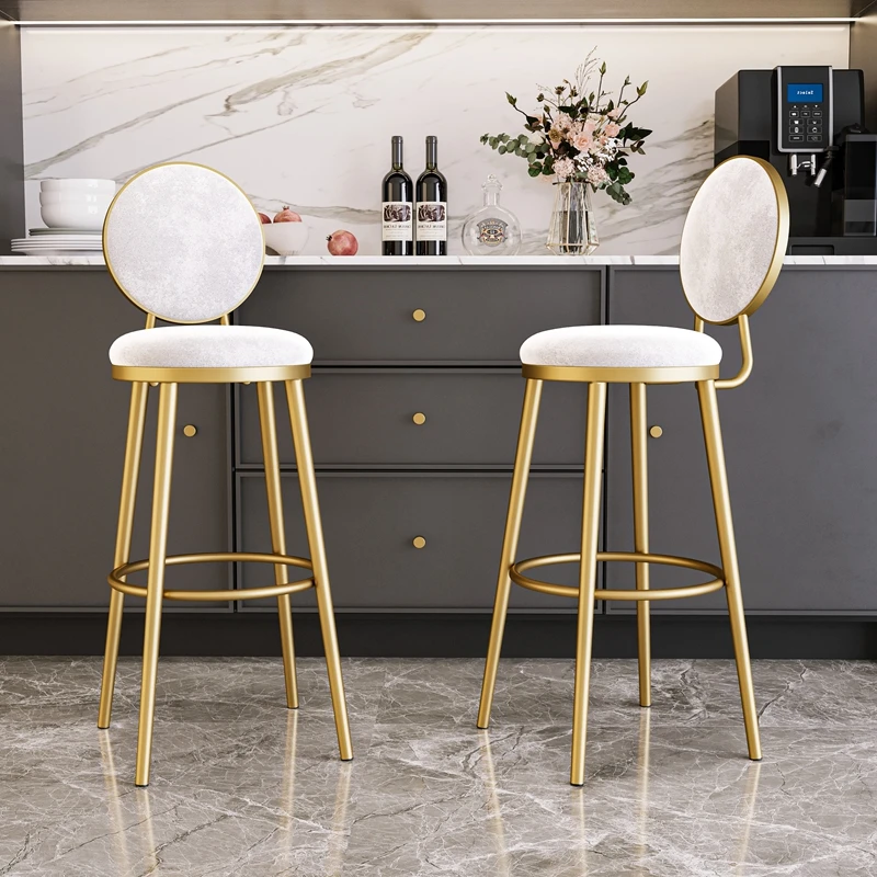Nordic-Luxury-Bar-Chair-Dining-High-With-Backrest-Kitchen-Creative-High ...
