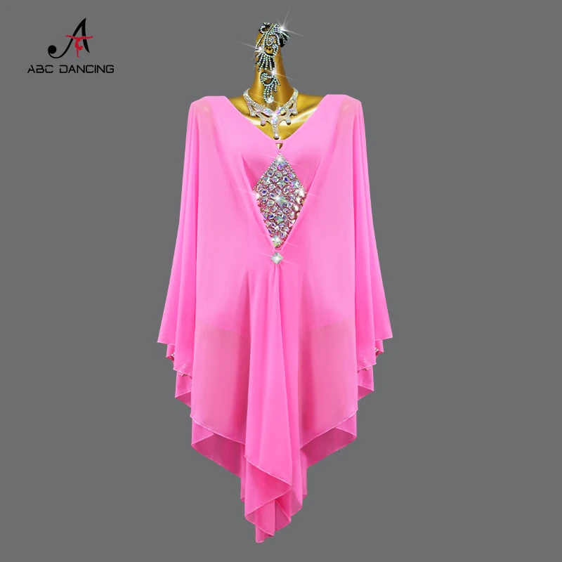 2023-Pink-Latin-Dance-Dress-Professional-Competition-Clothes-Ballroom ...