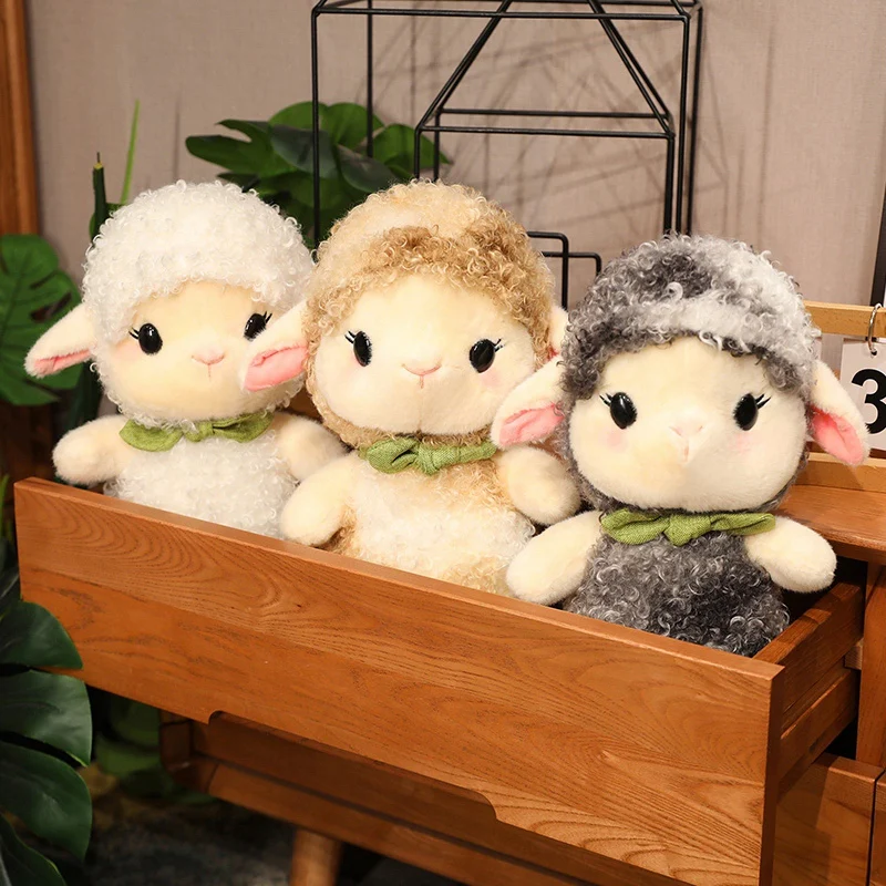 23/35cm Cartoon Sheep Animals Plush Toys Cute Soft Cartoon Stuffed ...