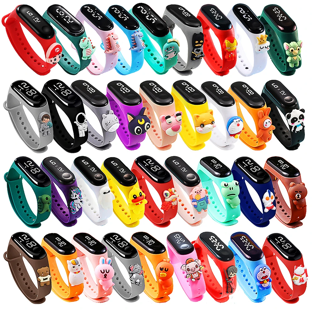 Waterproof-Children-Smart-Watch-Boy-Girl-Cartoon-LED-Digital ...
