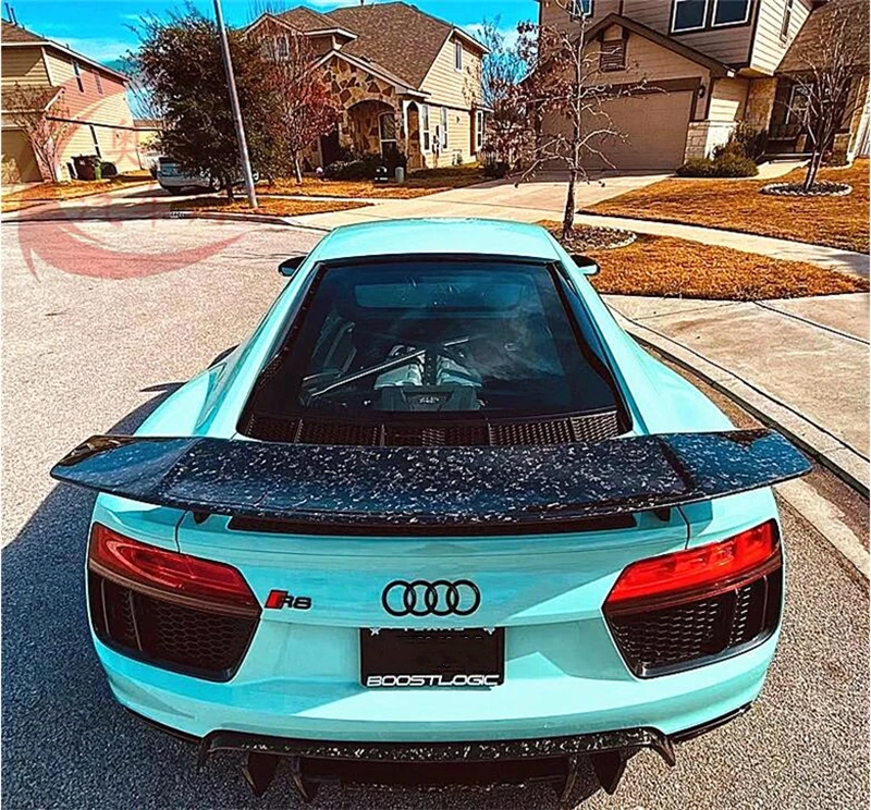 REAL FORGE CARBON FIBER SPOILER For Audi R8 V8 V10 GT 2017 2018 2019 ...