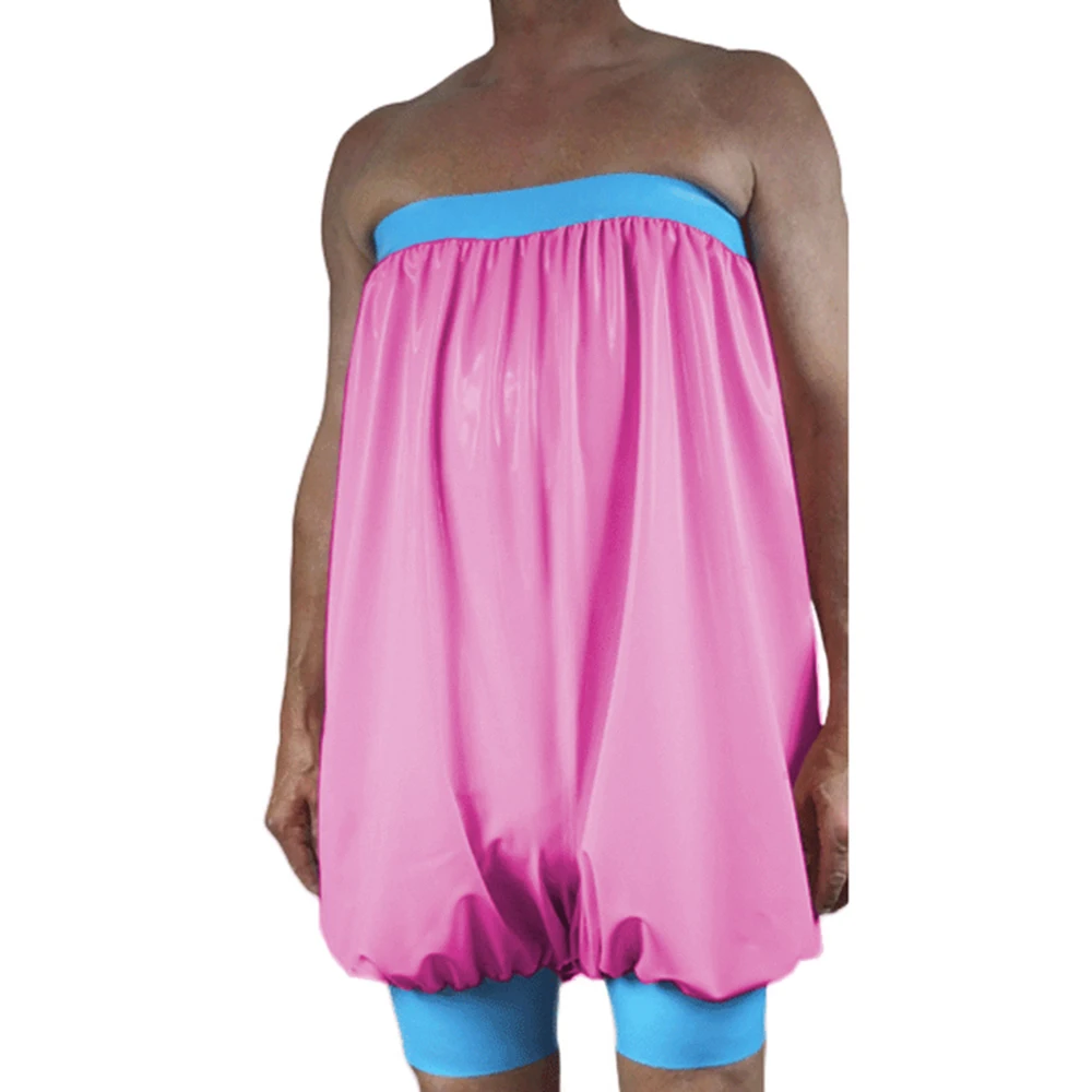 Adult-Glossy-PVC-Leather-Bodysuits-Sleeveless-Diaper-Loose-Wrap-Rompers ...