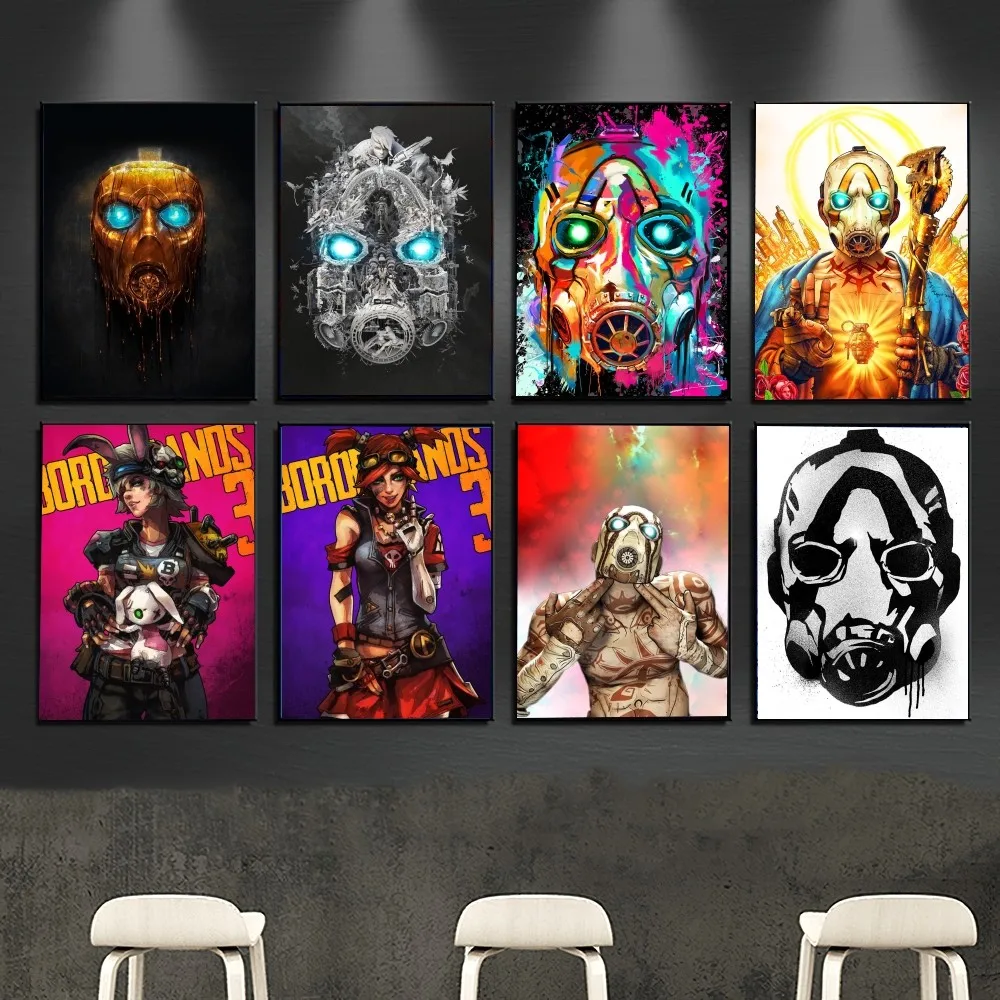 Game-B-BORDERLANDS-Poster-No-Framed-Kraft-Club-Bar-Paper-Vintage-Poster ...