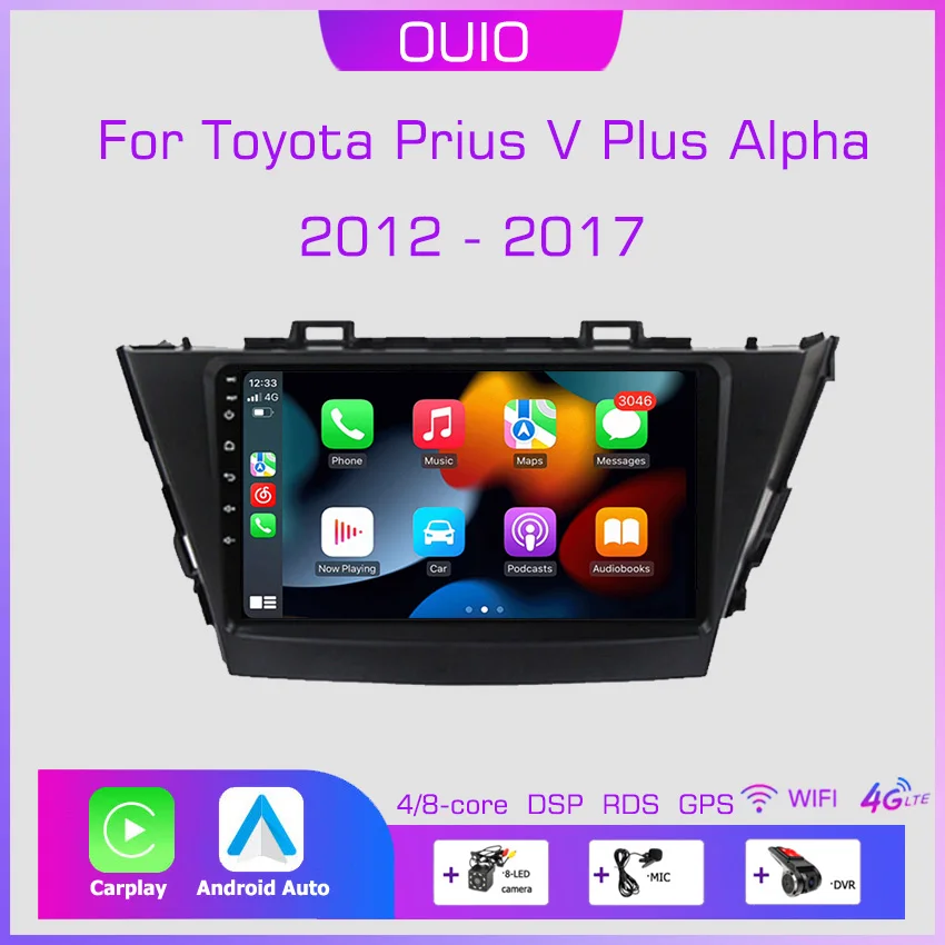 Android-10-Car-Radio-Multimedia-Carplay-Auto-Navega-o-GPS-4G-Toyota ...