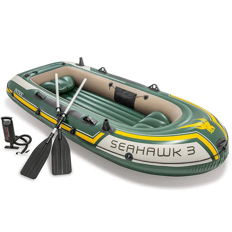 3 Kayak Original Rowing Boat 9'8" X 4'6" X 1'5" Inflatable 3 Person PVC ...