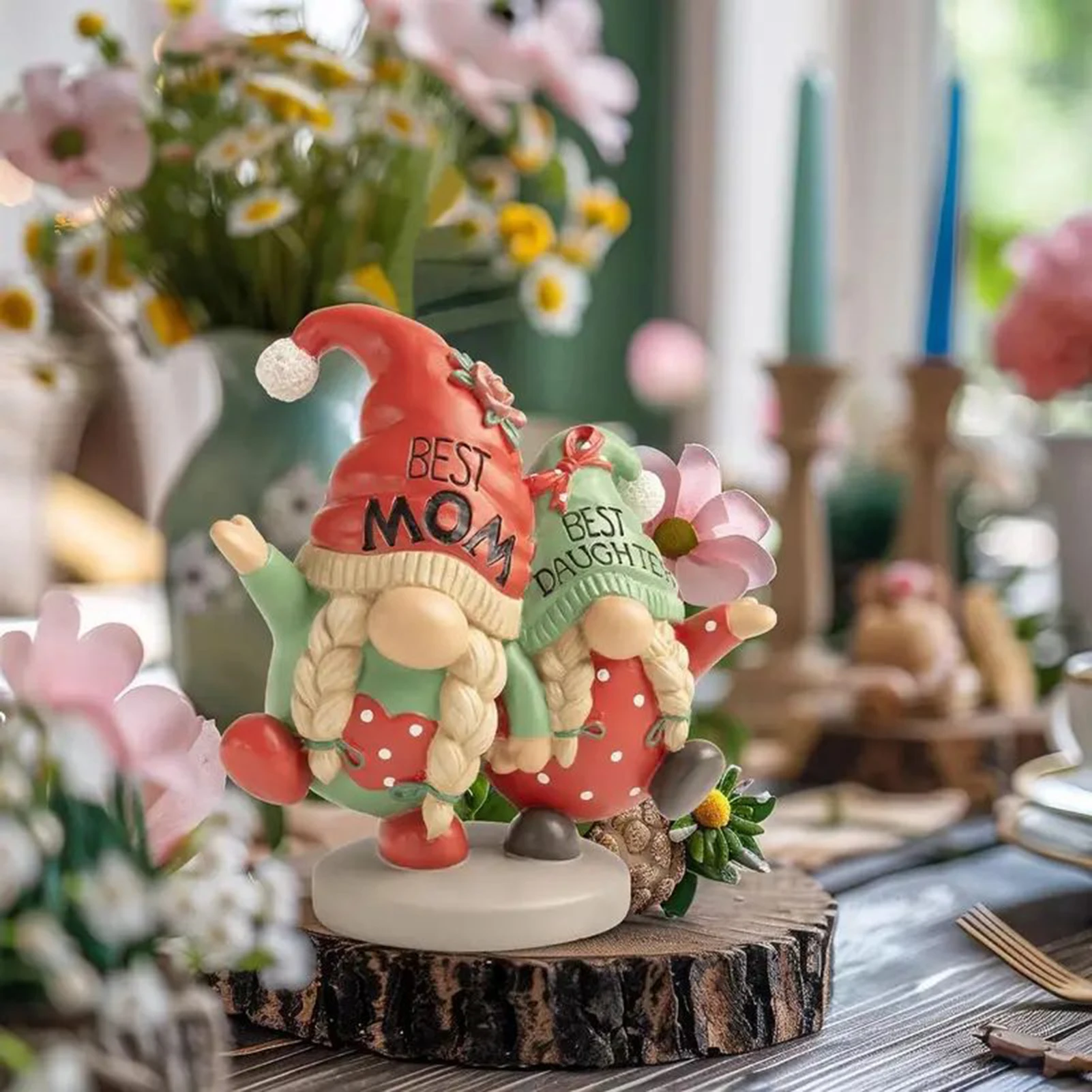 Outdoor-Popular-Dwarf-Statue-Lovely-Mom-and-Child-Sculptures-Home-Decor ...