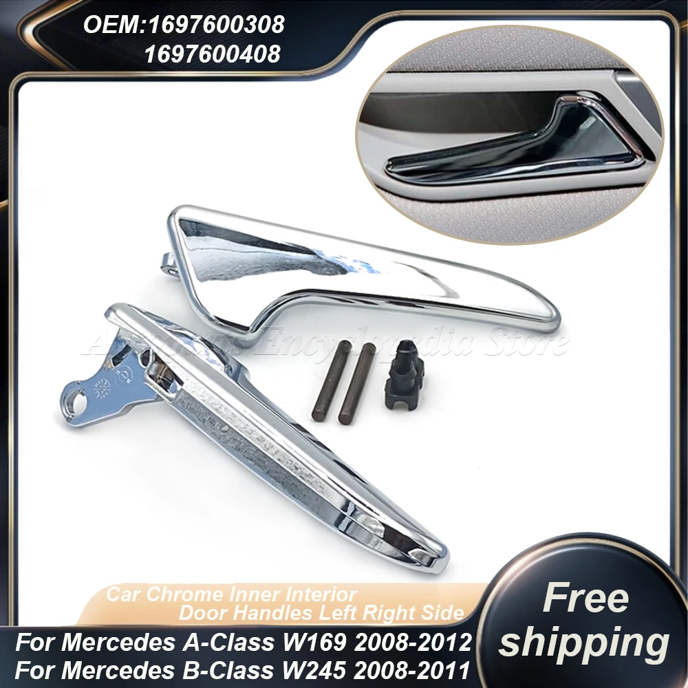 Car-Chrome-Inner-Interior-Door-Handles-Left-Right-Side-For-Mercedes ...