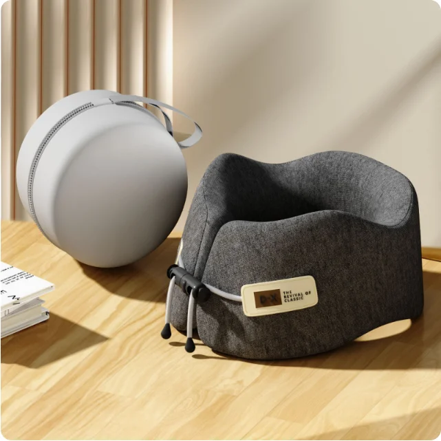 Memory Foam U-Shaped Pillow Travel Neck Support Sleeping Pillow ...