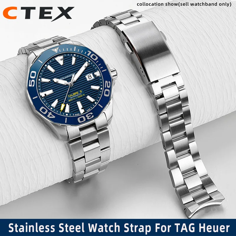 Solid-precision-steel-Arc-crater-strap-For-TAG-Heuer-Jingqian-300 ...