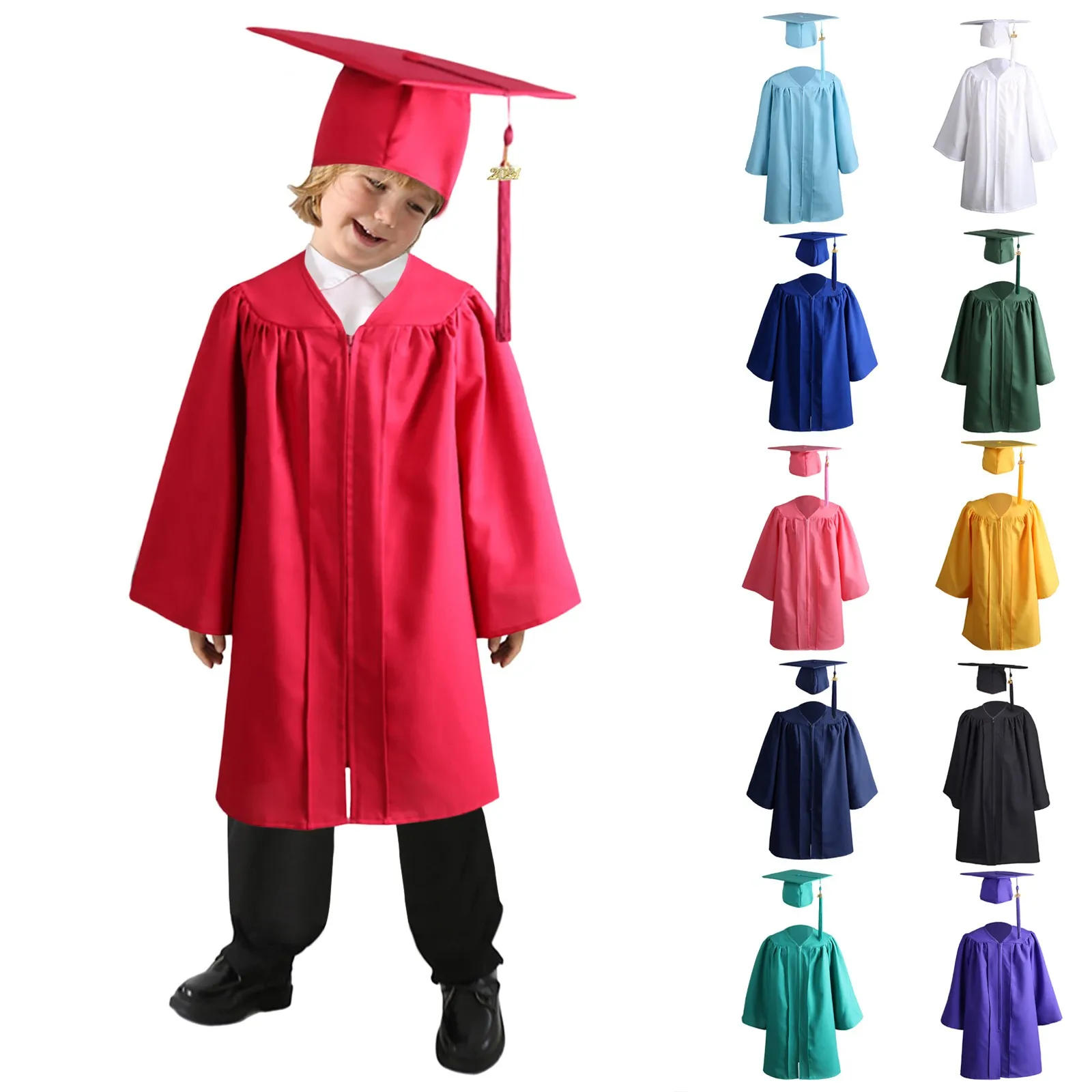 2024Child-Graduation-Costume-Kindergarten-Kid-Toddler-Graduation ...