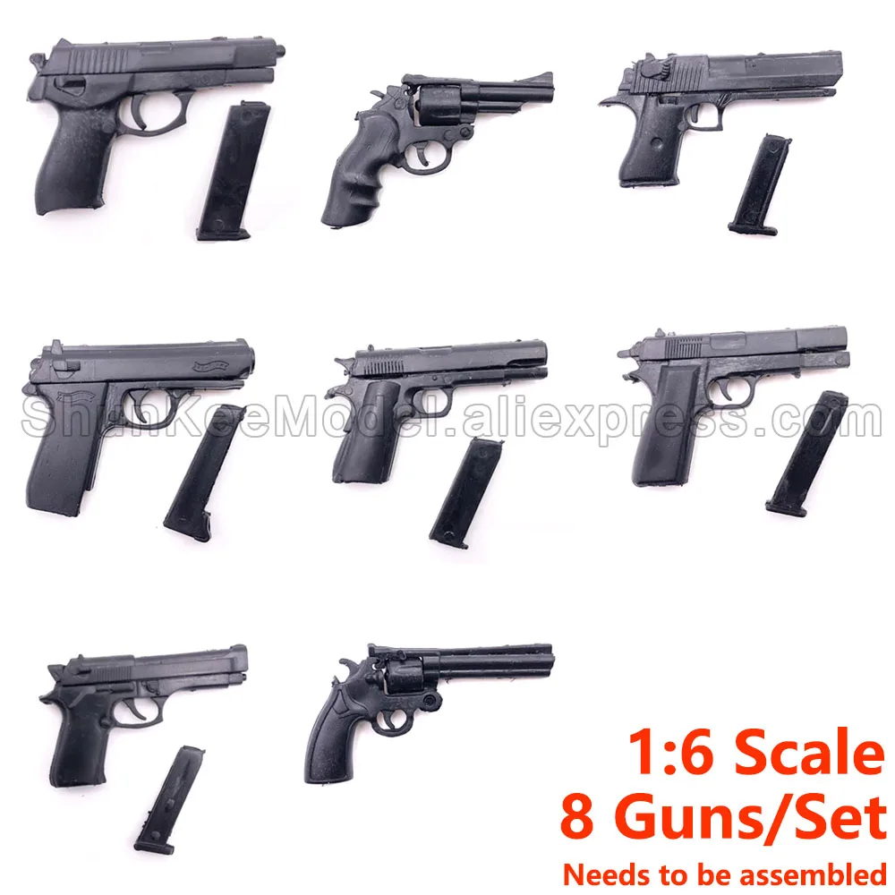 1/6 Scale Mini Weapon Model Desert Eagle M1911 Python Breatta Gun ...
