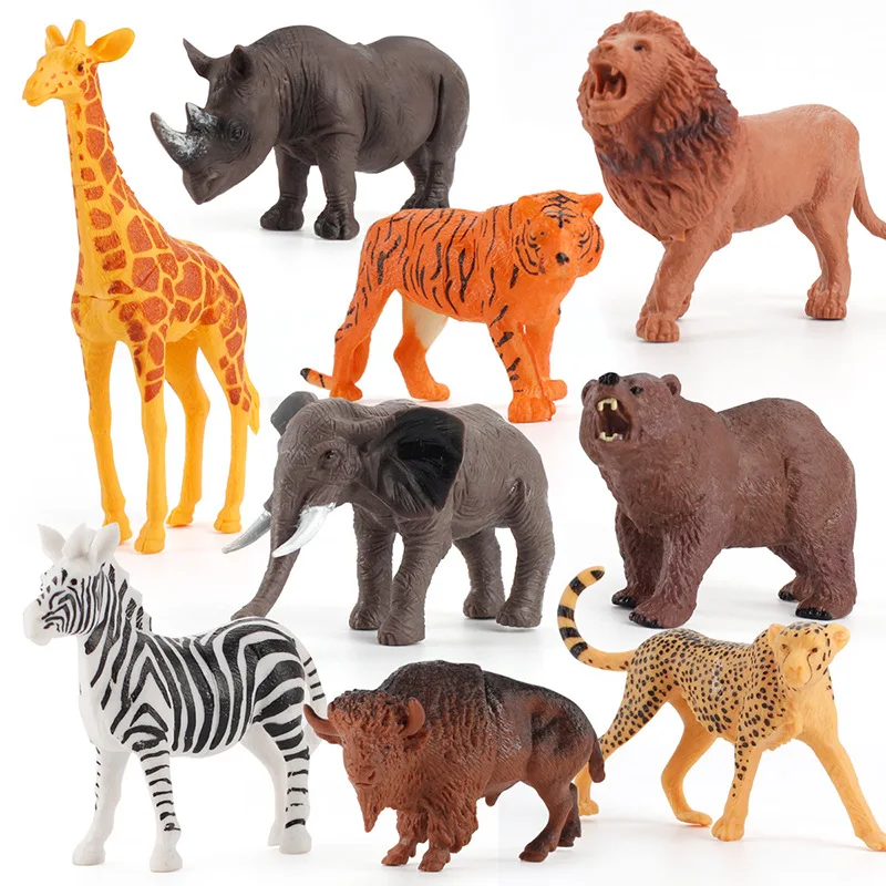 Miniatures-Simulation-Wild-Animal-Figures-Elephant-Tiger-Giraffe ...
